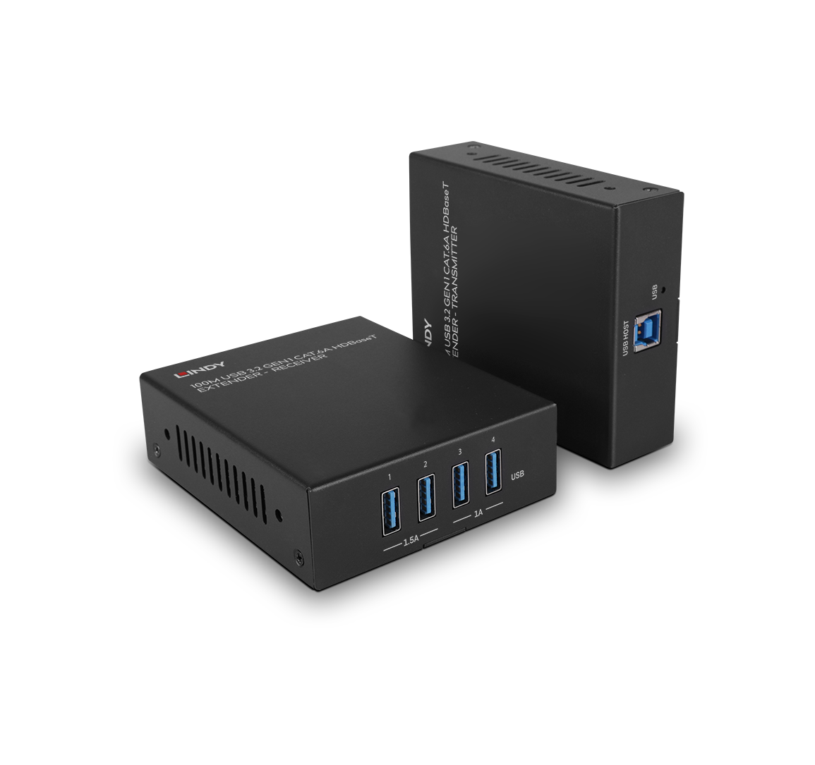 Cat.6A HDBaseT USB Extender - Lindy - English